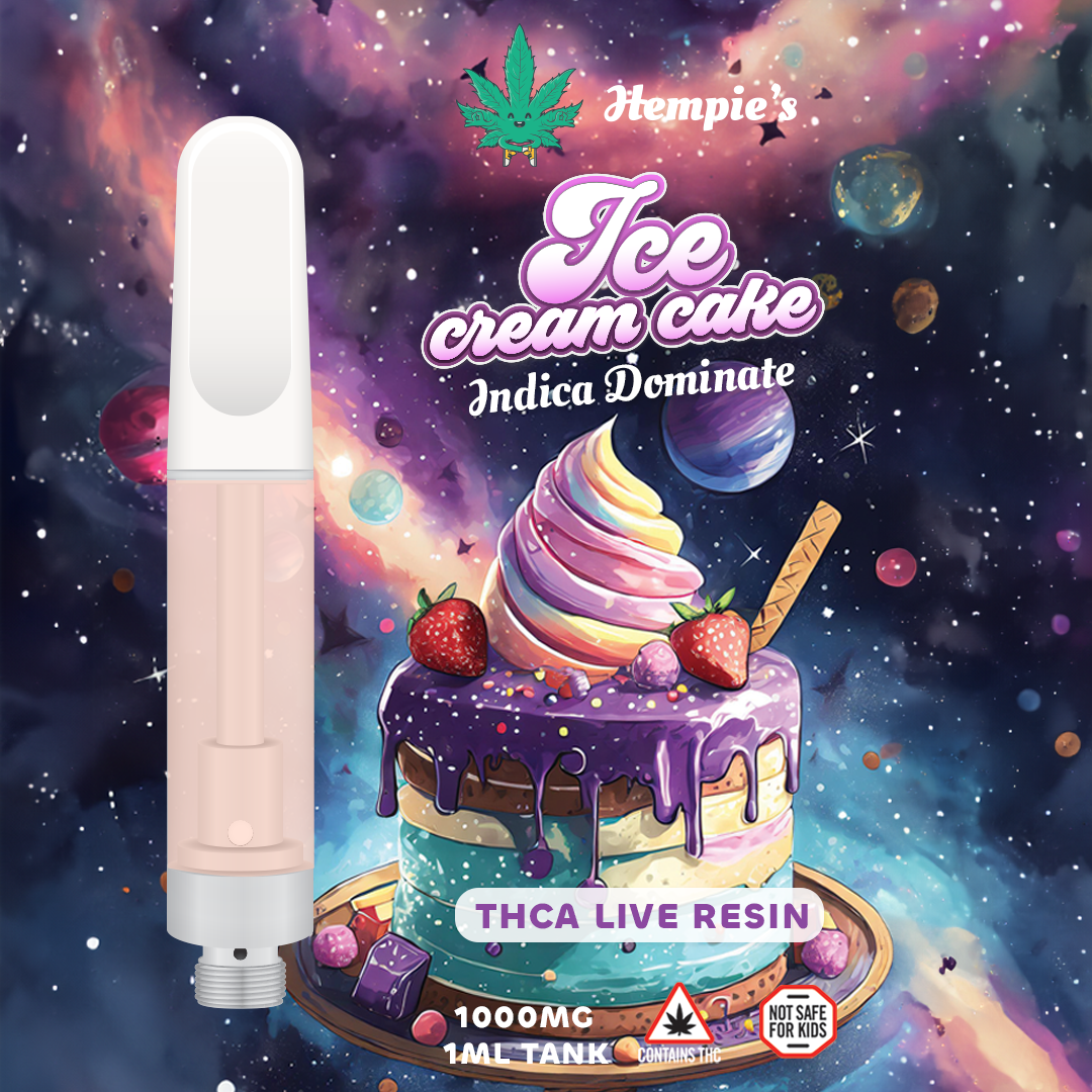 Hempies THCA Ice Cream Cake Indica Vape Cart | Hempie's